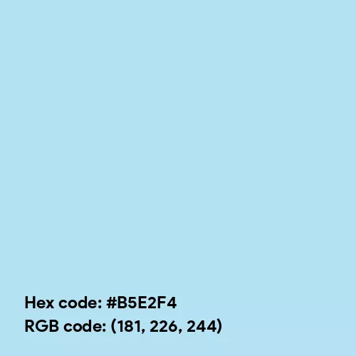 Glacier color hex code is #B5E2F4