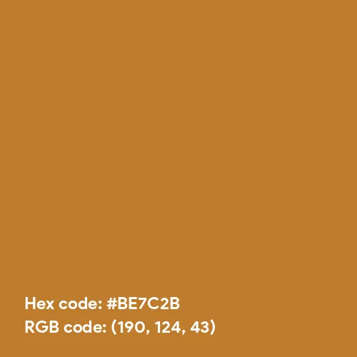 Toffee color hex code is #BE7C2B
