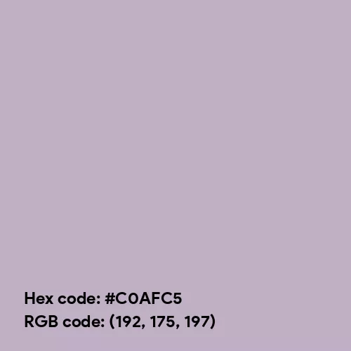 Dusty Mauve color hex code is #C0AFC5