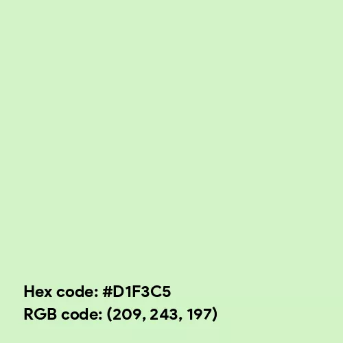 Baby Green color hex code is #D1F3C5