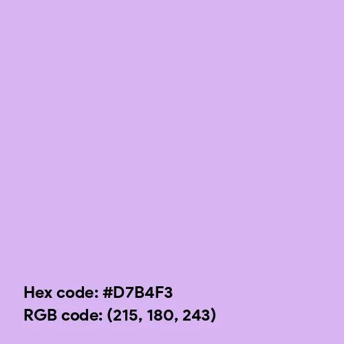 Pastel Lavender color hex code is #D7B4F3