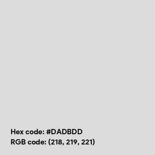 Silver White color hex code is #DADBDD