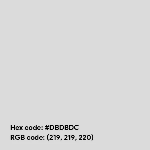 Pastel Silver color hex code is #DBDBDC