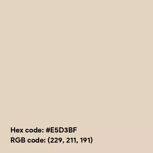 Natural color hex code is #E5D3BF