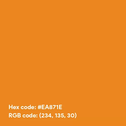 Supreme Orange color hex code is #EA871E
