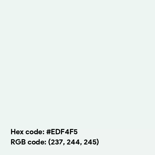 Ice White color hex code is #EDF4F5