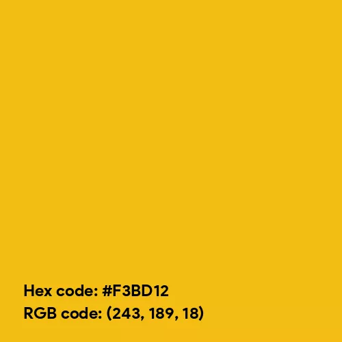 24K Gold color hex code is #F3BD12