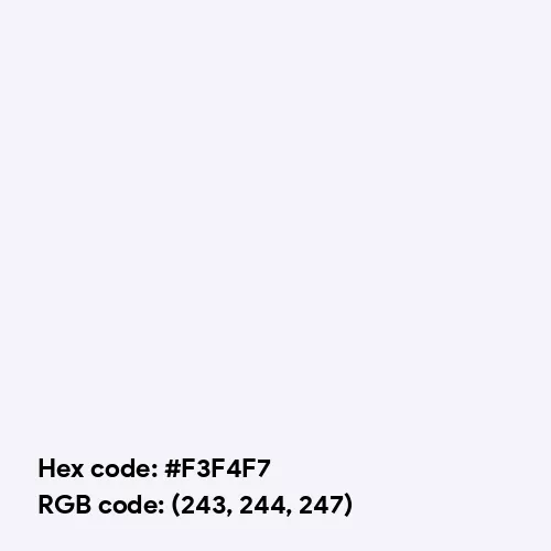 Titanium White color hex code is #F3F4F7