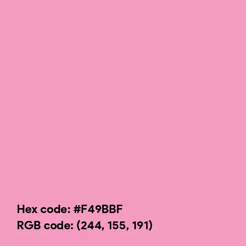 Pink Panther color hex code is #F49BBF