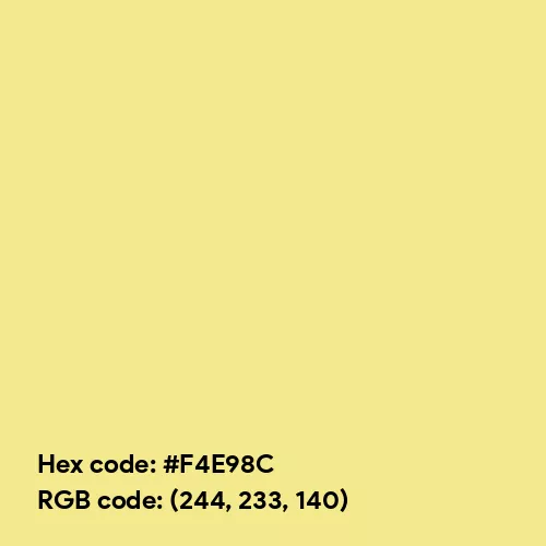 Warm Yellow color hex code is #F4E98C