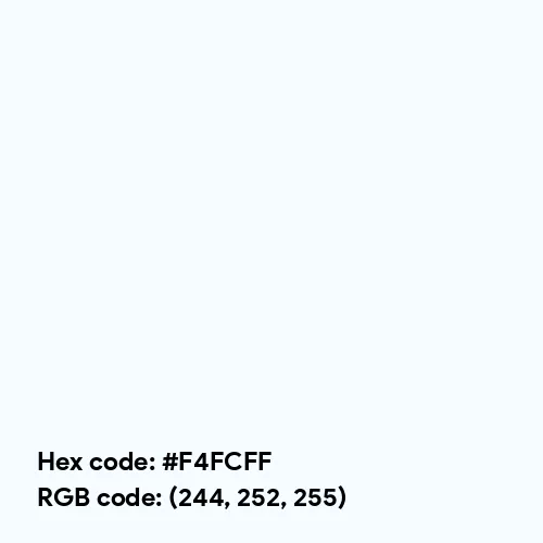 Arctic Ice color hex code is #F4FCFF
