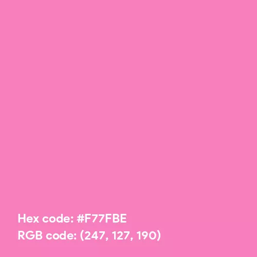 Persian Pink color hex code is #F77FBE