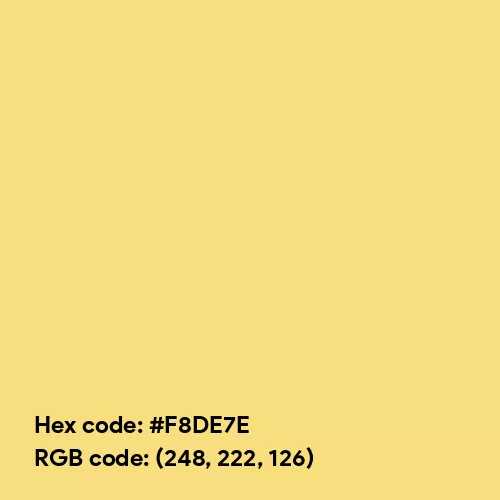 Mellow Yellow color hex code is #F8DE7E