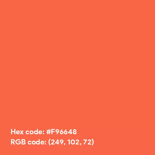 Bright Coral color hex code is #F96648