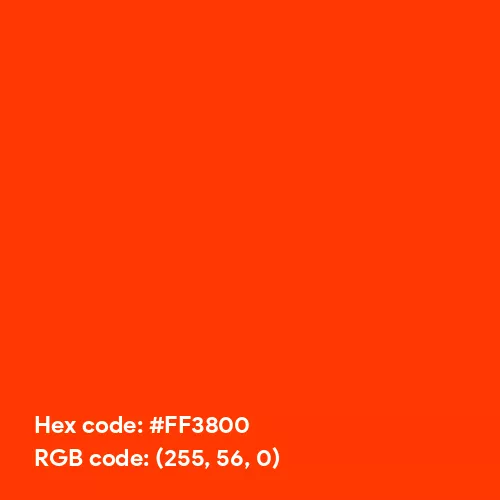 #FF3800 Color name is Red Orange