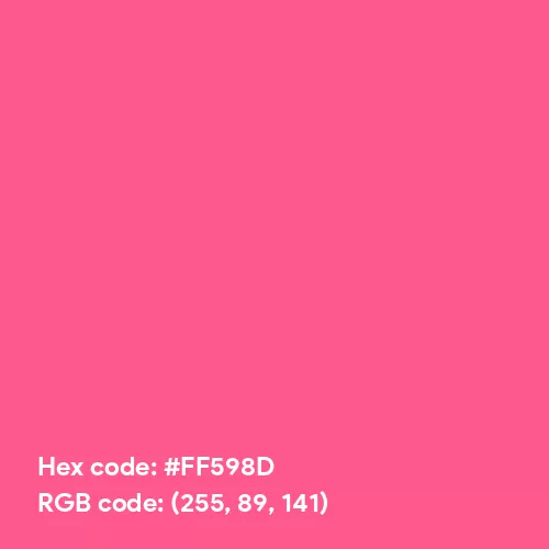 Bright Rose color hex code is #FF598D
