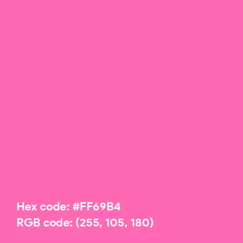 #FF69B4 Color name is Hot Pink