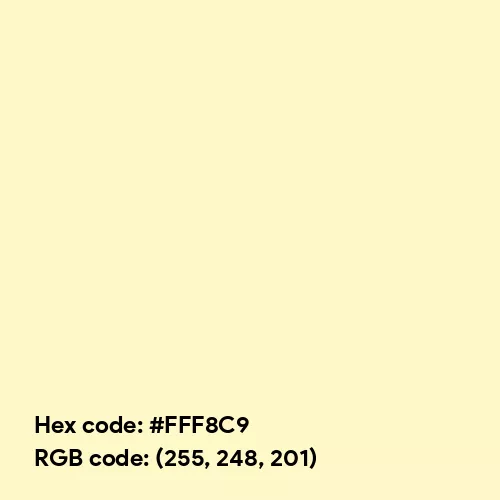 Light Ivory color hex code is #FFF8C9