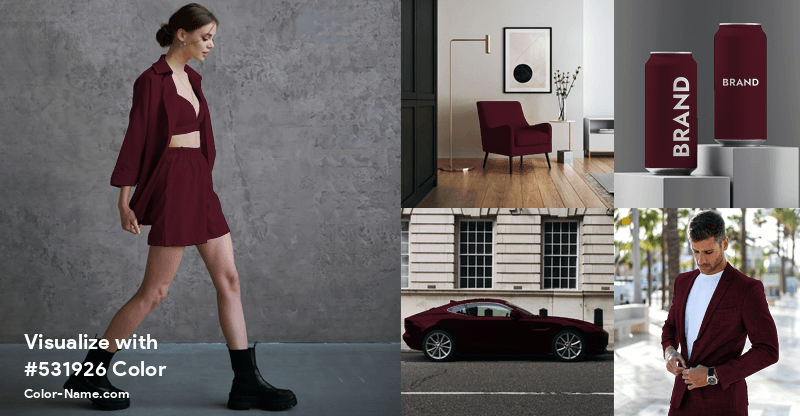 Visualize with #531926 color - Color-Name.com